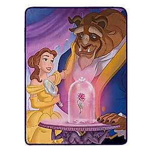 Northwest Beauty & The Beast Micro Raschel Throw Blanket, 46" x 60", True Love
