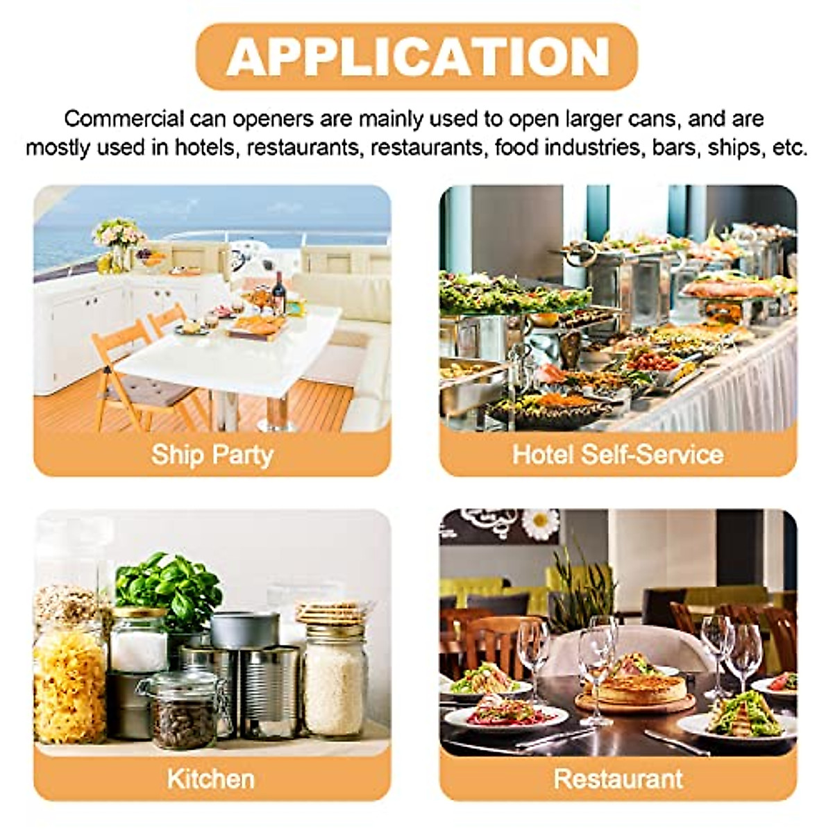 Commercial Can Opener Heavy Duty Manual Table Can Opener Industrial Manual Can Opener With Plated Steel Base for Restaurant Large Cans (Medium)