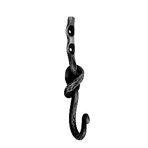 Living Ideas Hand Forged Metal Knot Wall Hook Wrought Iron Handmade Wall Mounted Coat Hook Blacksmith Metal Wall Kitchen Towel Hooks Rack Black Antique Finish Wall Hooks