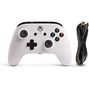 PowerA Enhanced Wired Controller for Xbox One - White, Gamepad, Wired Video Game Controller, Gaming Controller, Xbox One, Works with Xbox Series X|S