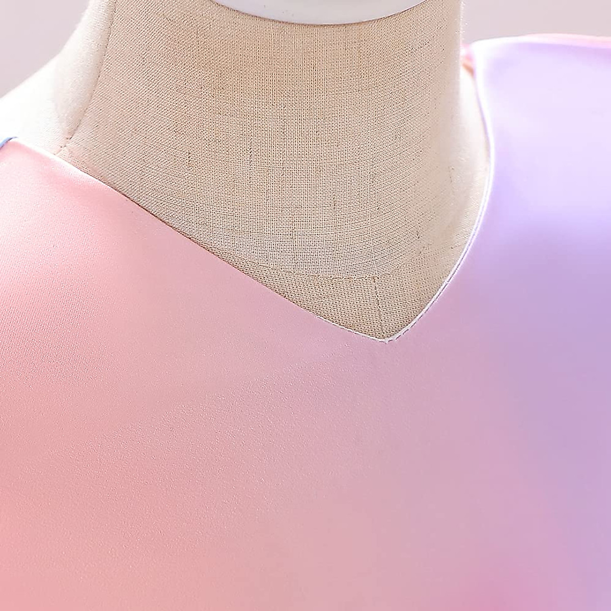 NSSMWTTC Baby Girls Easter Backless Dresses Bowknot Toddler Kid Color Gradient Ruffles Christmas Formal Dress Tutu Frocks (Pink,80)