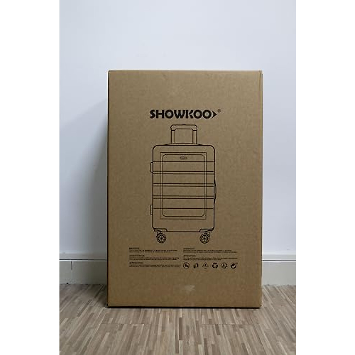 SHOWKOO Luggage Sets Expandable PC+ABS Durable Suitcase Double Wheels TSA Lock 3pcs Red Wine