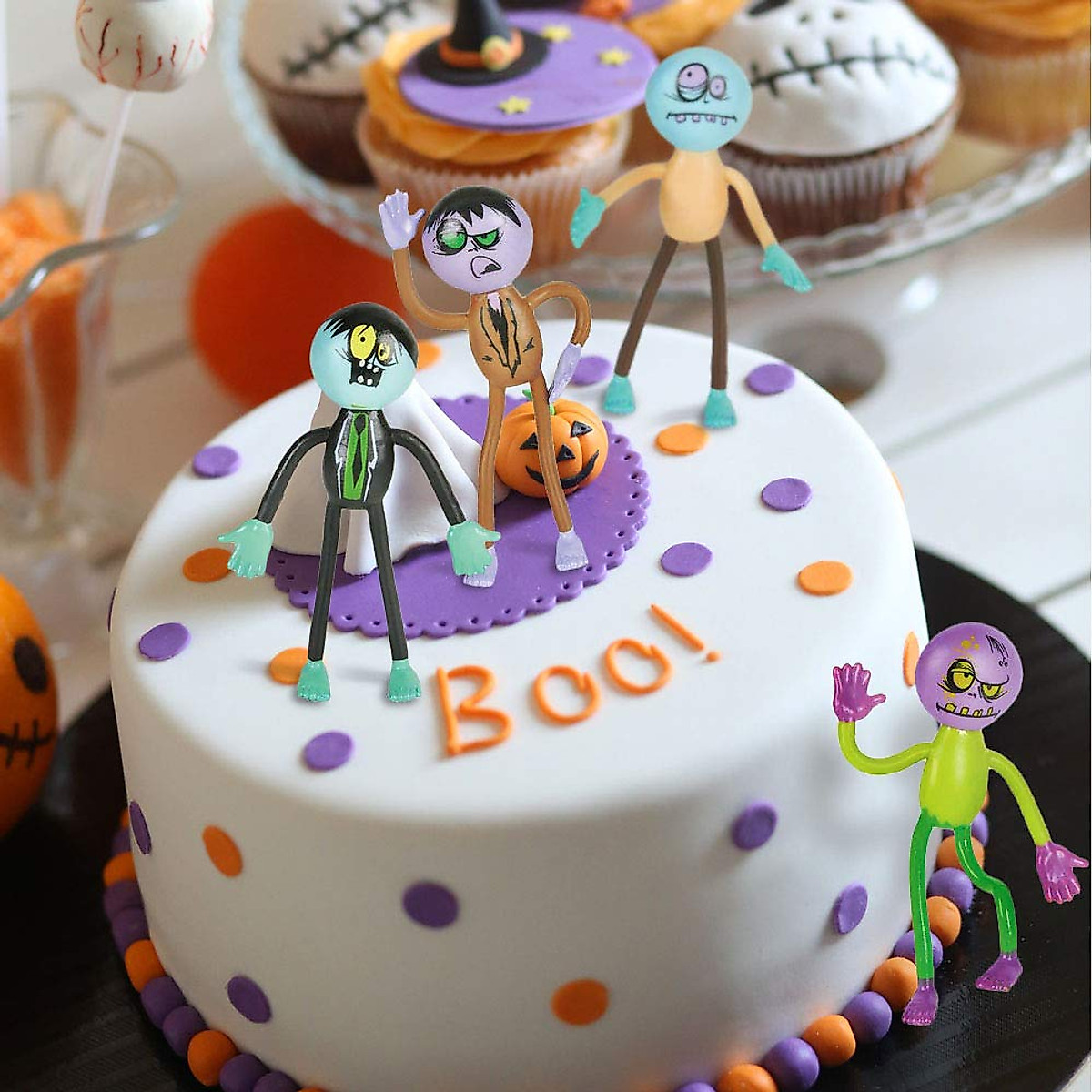 Assorted Bendable Zombie Figures for Kids - Halloween Party Favors