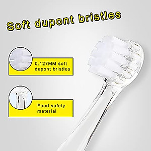 Baby Electric Toothbrush,Sonic Technology Battery Powered Toddler Tooth Brush with Smart LED Timer,Waterproof Auto Deep Clean for Infants Ages 0-3 Years with 4 Soft Brush Heads (Blue)