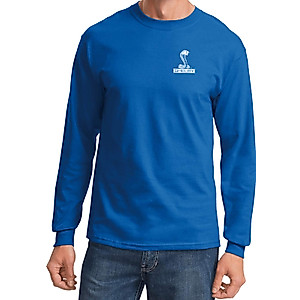 Ford Shelby Cobra Pocket Print Long Sleeve Shirt, Royal Large