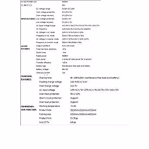 GOWE Power frequency 5000W pure sine wave solar inverter with charger DC96V to AC110V220V LCD AC by Pass AVR