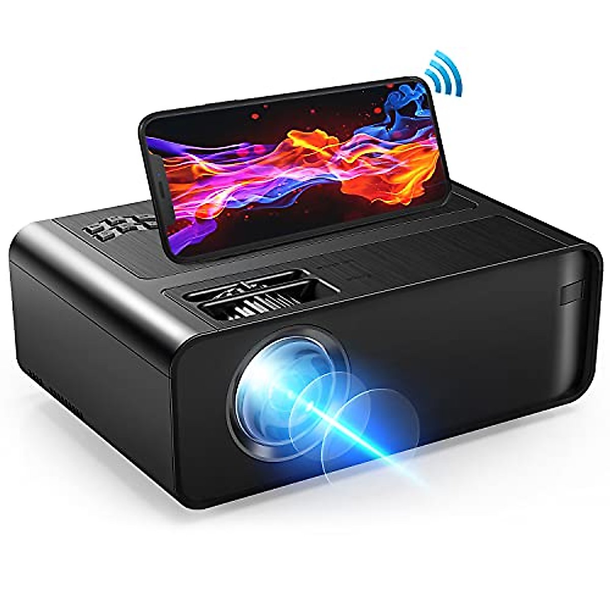 Mini Projector for iPhone, Xinteprid WiFi Movie Projector 2023 Upgrade 9500L with Synchronize Smartphone Screen, Portable Video Projector 1080P HD Supported 200" Compatible with Android/iOS/HDMI/USB