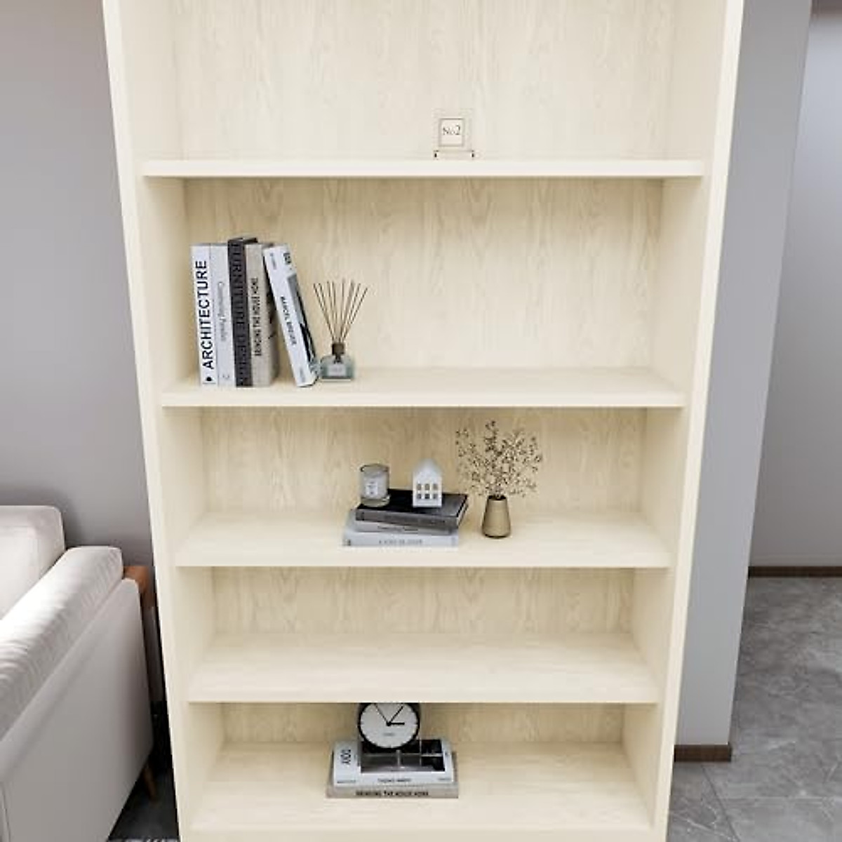 Decotalk White Wood Contact Paper 17.7"x120" Wood Grain Contact Paper Wood Wallpaper Peel and Stick White Contact Paper for Cabinets Wood Wallpaper for Walls Removable White Contact Paper Wood Look