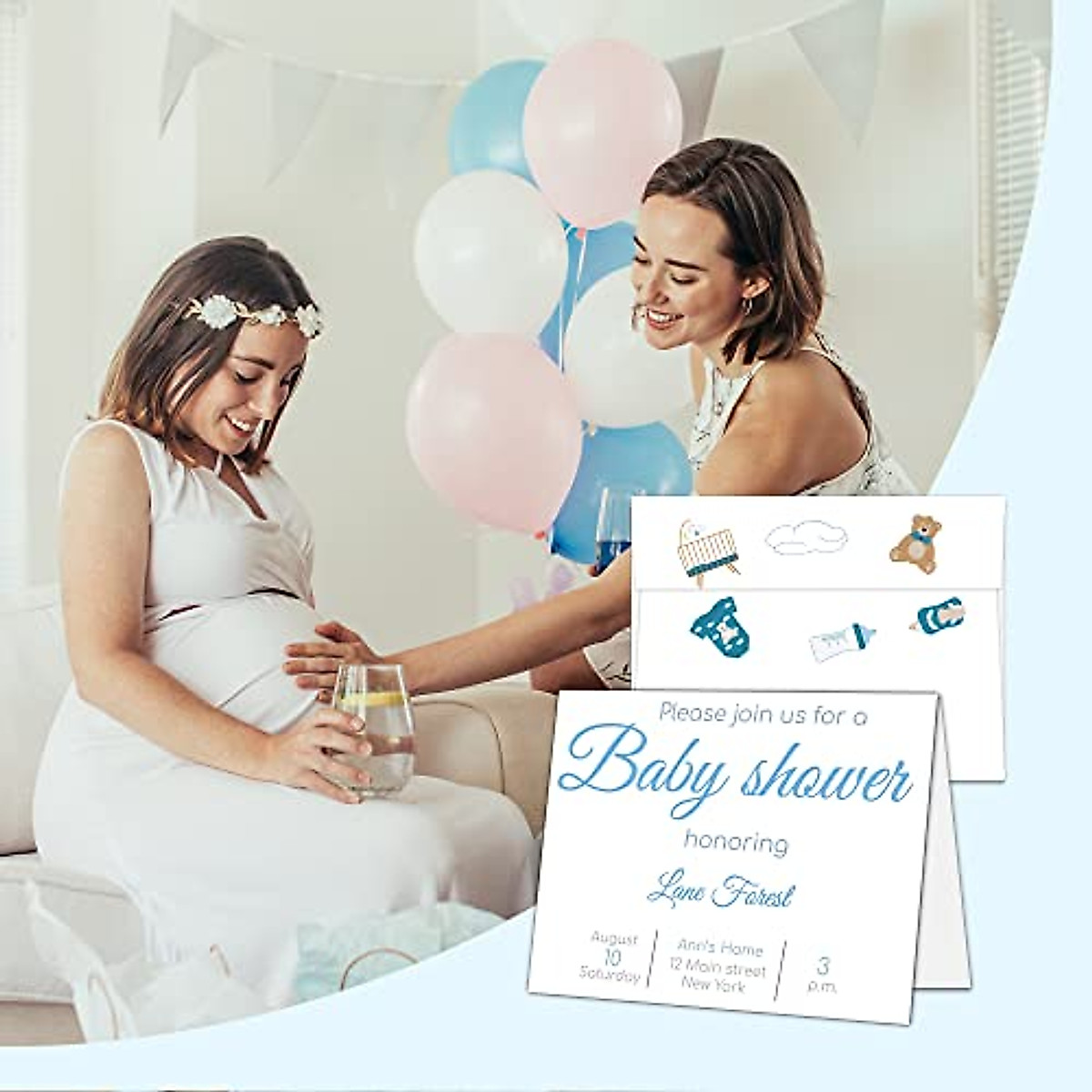 Goefun Blank Note Cards and Envelopes 5 x 7 Folded Cardstock and A7 Envelopes Self Seal 100 Pack for Invitations, Wedding, DIY Greeting Cards, Birthday