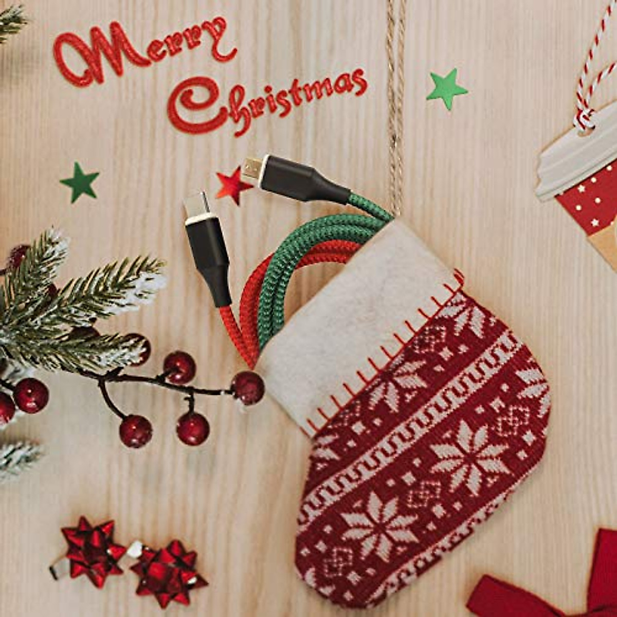 Digital Ant Gen-X 3 in 1 Nylon Braided Magnetic Charging Cable, Support 3.0A Fast Charging & Data Transfer, Compatible with Micro USB, USB-C/Type-C Devices (3 Cables+9 Tips, 5-Feet Red)