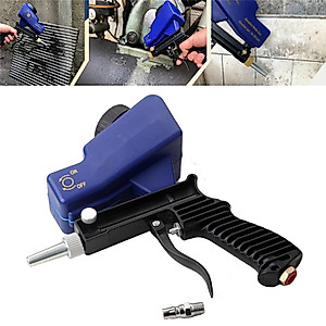 Portable Sandblaster Gun Kit 70-150 PSI 6000RPM Gravity Feed Sandblasting Pneumatic Blast Gun Handheld Tool with Air Tube Connector for Cleaning Rust, Dirt, Paint, & Glass Etching