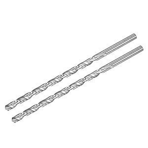 uxcell HSS(High Speed Steel) Extra Long Twist Drill Bits, 8mm Drill Diameter 200mm Length for Hardened Metal Woodwork Plastic Aluminum Alloy 2 Pcs