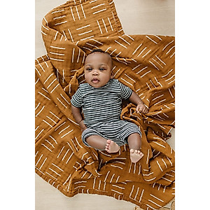 Mebie Baby Muslin Quilt (Mustard Mudcloth)
