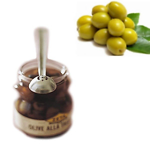 Stainless Steel Olive Spoon,Cherry Spoon With Drain Hole Jar Serving Tools