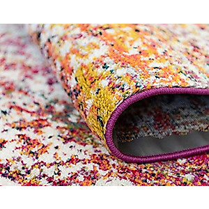 Unique Loom Richmond Collection Area Rug - Medallion (2' x 6' 1" Runner, Multi/ Black)