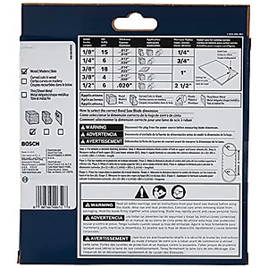BOSCH BS5912-6W 59-1/2-Inch X 1/4-Inch X 6-Tpi General Purpose Stationary Band Saw Blade