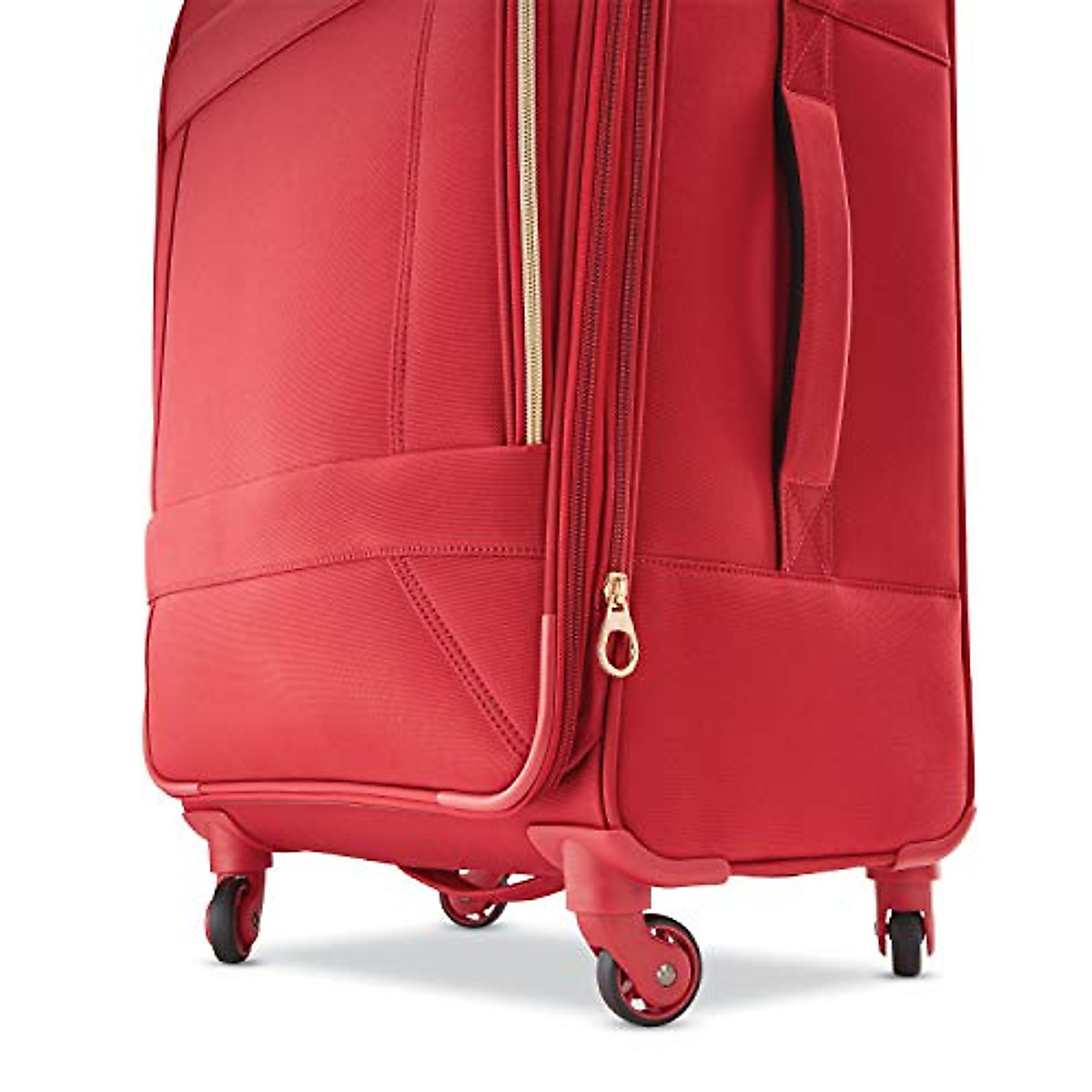 American Tourister Belle Voyage Softside Luggage with Spinner Wheels, red, Checked-Medium 25-Inch
