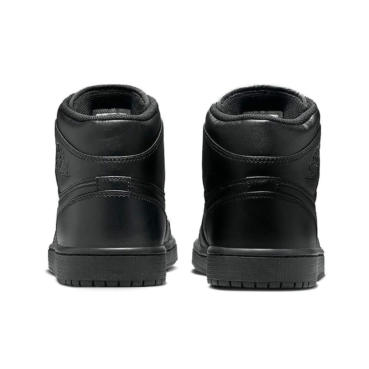 Jordan Mens Air 1 Mid 554724 093 "Triple Black - Size 8