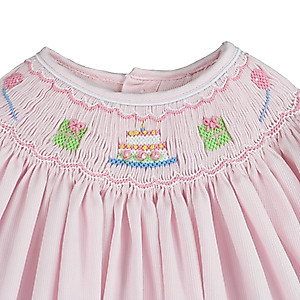 Petit Ami Baby Girls' Birthday Smocked Dress, 24 Months, Pink