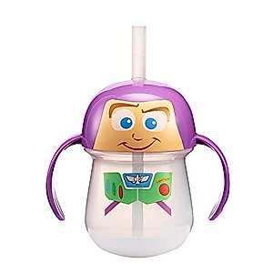 The First Years Disney/Pixar Toy Story Buzz Lightyear Baby Trainer Straw Cup, 7 Ounces