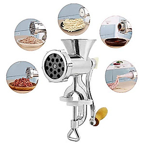 Meat Grinder, Mincer, Durable Aluminum Alloy LaborSaving Handle for Grinding Pork, Beef, Lamb, Chicken Restaurant Kitchen Tool Home