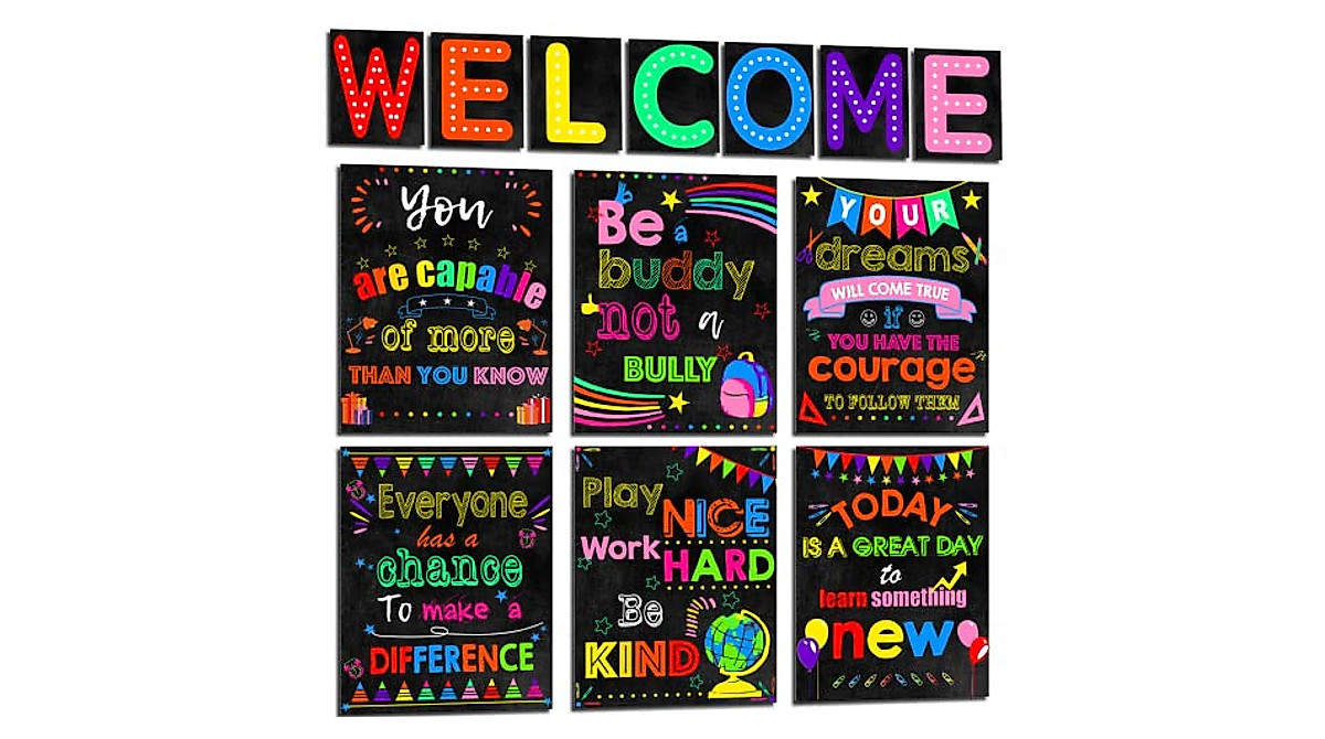 Inspiring 13-Piece Wall Decor Set for Classrooms