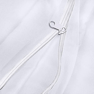 Dee's Collection 3 Piece Set Duvet Cover Twin/Twin XL Size Black Trimmed Ruffle Ultra Soft Brushed Microfiber Premium Soft & Breathable Luxurious with Zipper Closure & Corner Ties Easy Care