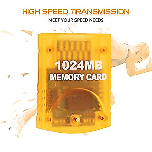 Suncala Memory Card Compatible with Gamecube and Wii Console, 1024MB Memory Card for Nintendo Gamecube