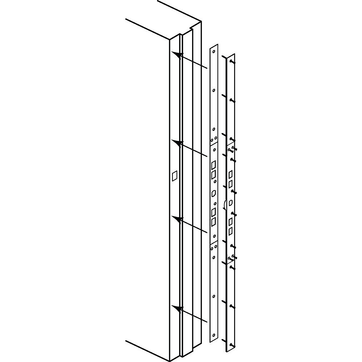 Prime-Line U 11026 Jamb Repair and Reinforcement Kit, 59-1/2 In. Installed, Steel Construction, White (1 Kit)