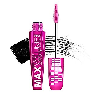 Wet n Wild Max Volume Plus Waterproof Mascara - Amp'd Black,0.8 Fl Oz (Pack of 1),C141A