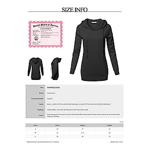 Awesome21 Casual Raglan Long Sleeve Pocket Long-Line Hoodie Heather Gray S
