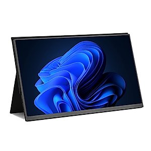 Serchou Portable Narrow-Edge Display 15.6-inch External Expansion Screen IPS HD Mobile Monitor with Intelligent Protective Cover