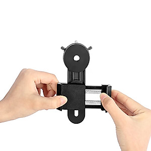 SOLOMARK 1.25" Telescope Phone Adapter with Built-in 1.5X Barlow Lens - Which can help Refractor & Reflector Telescope Quick Aligned Smartphone