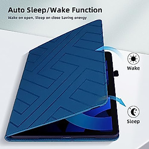 Varohix Case for iPad Air 5 2022 case/iPad Air 4 2020 case 10.9 inch Premium Leather Case Folio Magnetic Cover Card Holder with S Pen Holder and Auto Sleep/Wake for iPad Air 10.9,Navy Blue