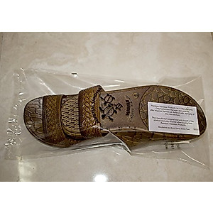 IMPERIAL SANDALS HAWAII Women Double Strap Jesus Style Hawaii Sandals, Unisex Sandal for Women Men and Teens (Brown, 6)