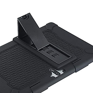 HLWQ Case for MEBERRY M7 Tablet 10 Inch/AOYODKG A22 10/Pavoma 10 G3/Llltrade 10, Anti-Slip Soft Silicone Case with Stand (Black)