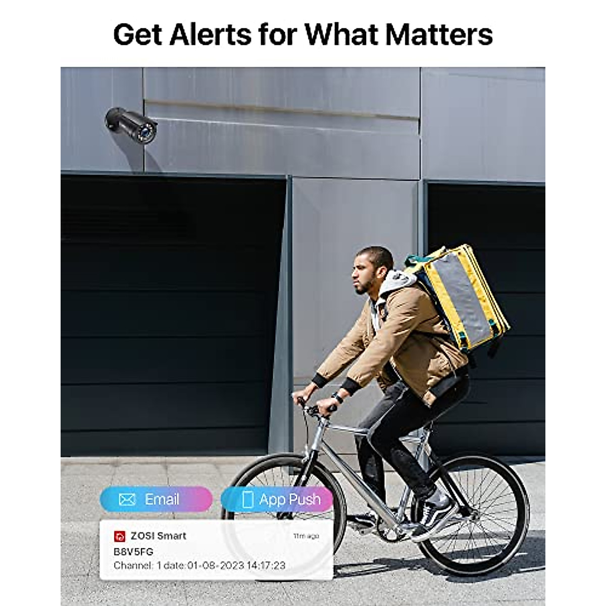 ZOSI H.265+ 8CH 5MP Lite Home Security Camera System Outdoor Indoor,5MP Lite CCTV DVR 8 Channel, 8pcs 1080P 1920TVL Surveillance Bullet Cameras,80ft Night Vision,Motion Alerts,Remote Access(No HDD)