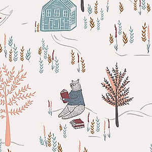 Art Gallery Fabrics Art Gallery Little Clementine Meeting Place Brightday Fabric, White