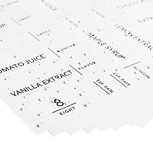 Talented Kitchen 132 Preprinted Minimalist Oil Labels for Bottles, Condiments Labels, Oils and Vinegars Dispenser Stickers, Pantry Labels for Oil Bottles Organization