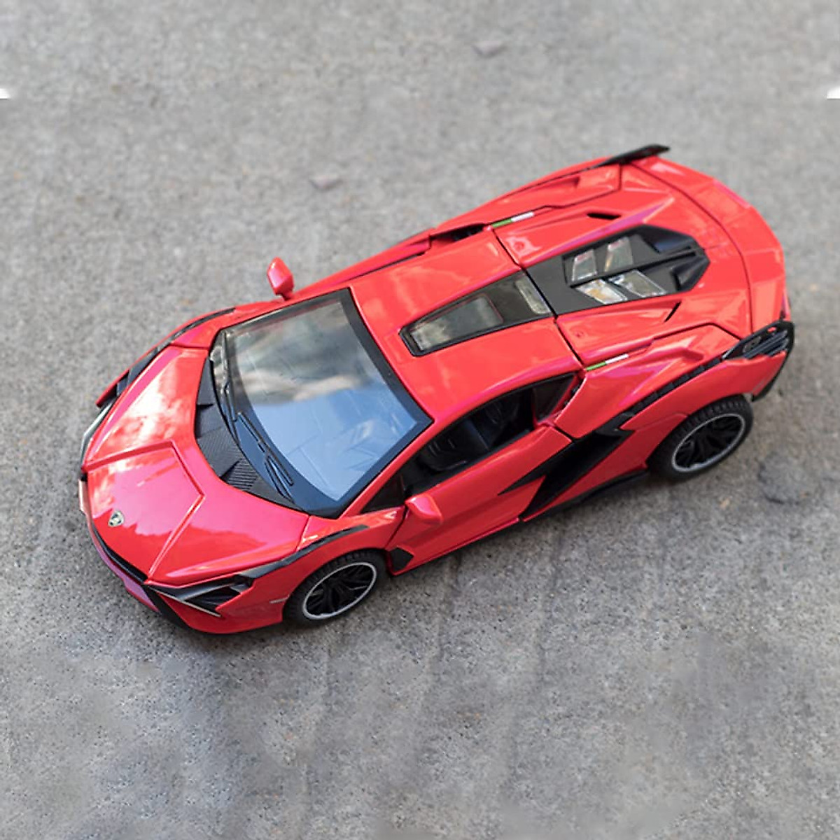 1:32 Scale Sian FKP37 Model Car Zinc Alloy Diecast Car Toys for Kids, Pull Back Toy Car Vehicle with Sound and Light Door Opening Birthday Gift for Boys Toddlers (Red)