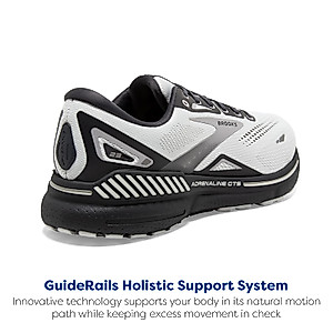 Brooks Men’s Adrenaline GTS 23 Supportive Running Shoe - Oyster/Ebony/Alloy - 13 X-Wide