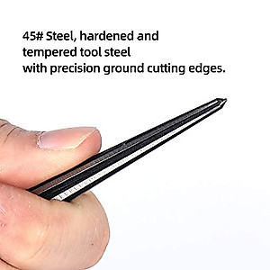 QXUJI 2PCS T Handle Reamer, Bridge Pin Reamer, 1/8"-1/2" (3.18mm-12.7mm) Tapered/Fluted Chamfer Reaming for Wood Latches, Woodworker, Repairman Maintenance, Cutting Tool