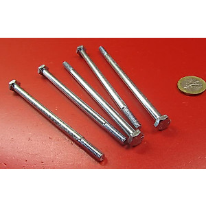 Grade 5 Zinc Steel Hex Bolts RH PT 1/4"-20 x 5.00" Length 50 pcs