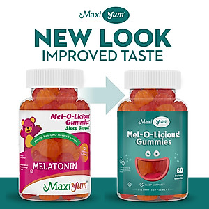 Melatonin Gummies for Kids - 1mg Chewable Melatonin Gummy - Restful Nighttime Support Supplement - Children and Adult Melatonin Gummies 1mg, 60 Count (60 Count, Gummies)