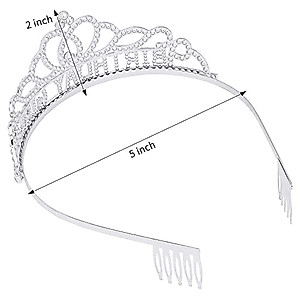 AOPRIE Birthday Crown for Women Birthday Girl Sash for Women Birthday Tiara for Women Birthday Girl Headband Princess Crown Rhinestone Happy Birthday Accessories Pink