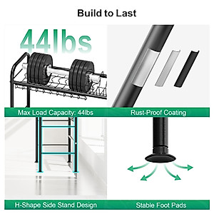 GSlife Over The Sink Dish Drying Rack Stable Stainless Steel Dish Drying Rack Kitchen Organizer Dish Drainer Shelf for Kitchen Counter, Silver