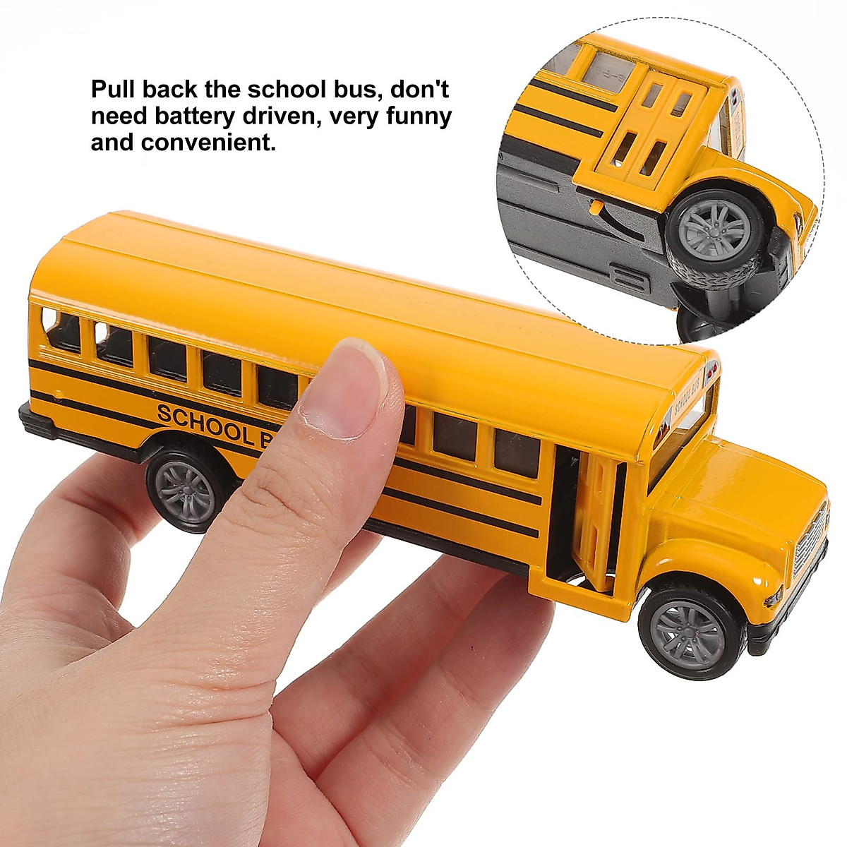 NUOBESTY Bus 1pc Decor Birthday Favor Vehicles Tabletop House Mini Children Girls Sand Toy, Party Car Boys Back Diecast Vehicle Alloy Model Small Construction Random Toys Funny Bus Toy