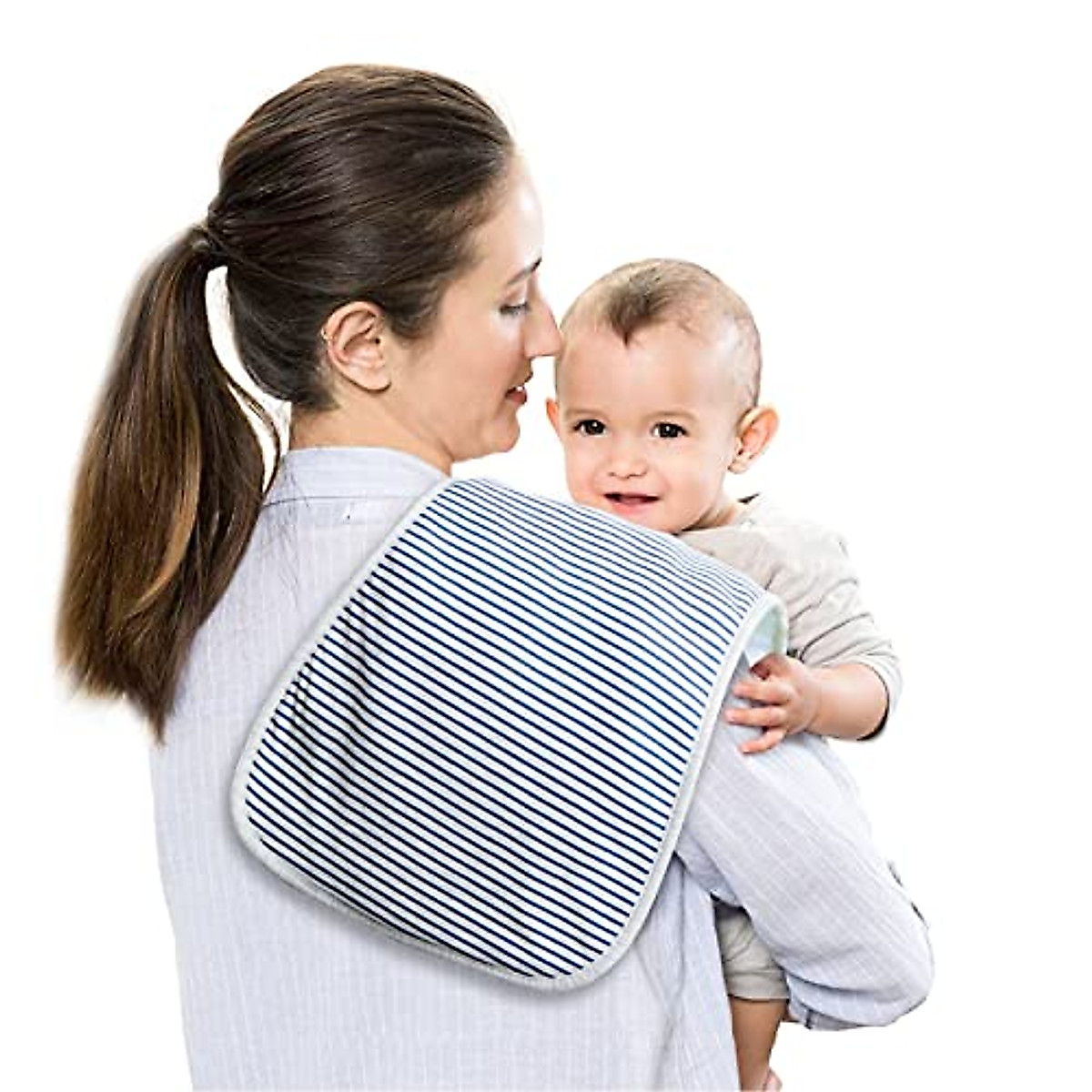 Hakochia Burp Cloths for Baby Boy Organic Cotton Large Burp Clothes Extra Absorbent Soft Burping Rags Spit Up Cloth Sets for Newborns 8 Pack