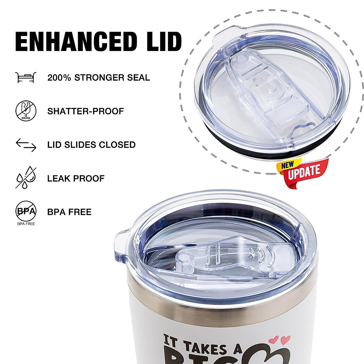 Teacher Tumbler-It Takes A Big Heart to Shape Little Minds, Teacher Coffee Mug, Teacher Appreciation Drinking Cup, Presents for Teachers Christmas Gifts Ideas, Best Teacher Ever, Toddler Teacher Gift