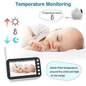 Video Baby Monitor with Camera and Audio & Original Monitor Baby Monitor Mount Shelf Flexible Camera Stand